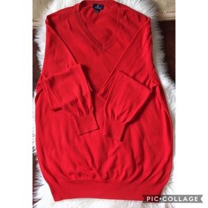 Faconnable | Sweaters | Faconnable Mens Vneck Red Sweater | Poshmark